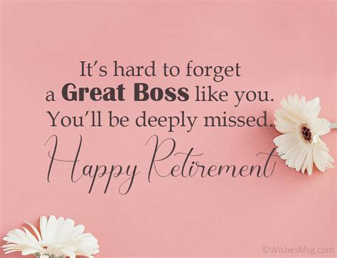 90 Best Retirement Wishes And Messages For Your Boss Wishesmsg
