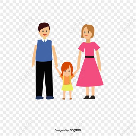 행복 한 가족 일러스트 아빠 외딴 개요 Png 일러스트 무료 다운로드 Lovepik