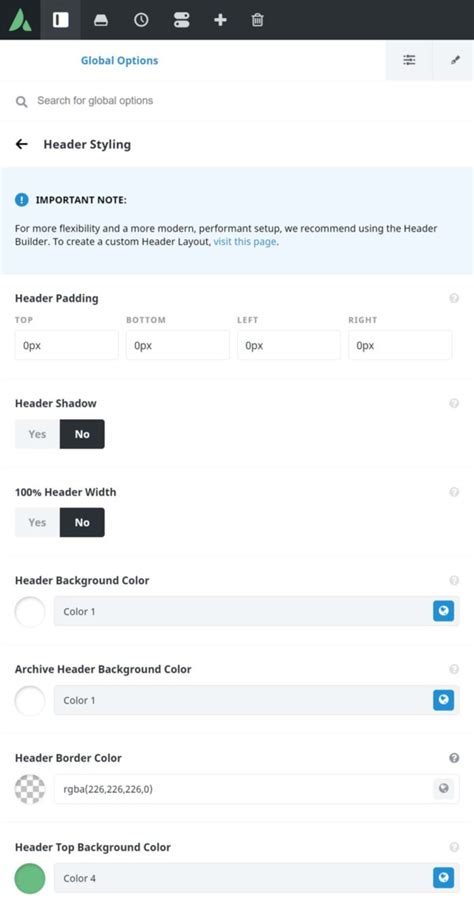 How To Set Up A Global Options Header Avada Website Builder