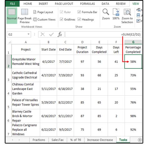 Excel Percentage Formulas Percentage Of Total Percent Increase Or