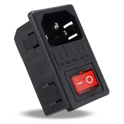 V A AC In Fuse Power Supply Socket Connector Rocker Switch Alexnld Com