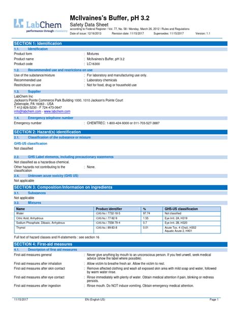 Lc16300 Mcilvaines Buffer Pdf Buffer Solution Toxicity Lc16300 Mcilvaines Buffer Pdf Buffer Solution Toxicity