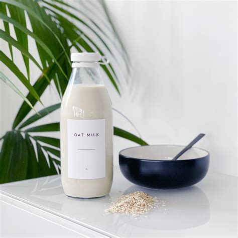 Refillable 1l Glass Milk Bottle With White Waterproof Etsy Uk