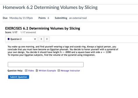 Solved Homework 6 2 Determining Volumes By Slicing Due