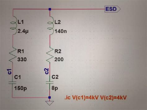 Tried Simulating This Esd Circuit In Ltspice But Not Getting The Waveform Advice R Ece