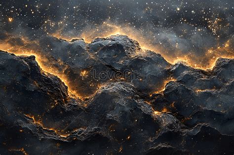 별이 빛나는 하늘 아래 회색 대리석 질감