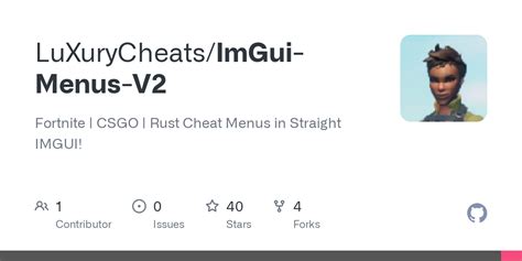 Github Luxurycheats Imgui Menus V Fortnite Csgo Rust Cheat Menus In Straight Imgui