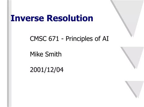 Ppt Inverse Resolution Powerpoint Presentation Free Download Id