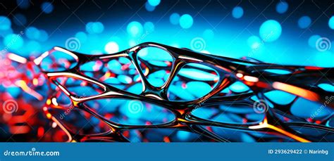 Abstract Technology Background Network Connection Structure With