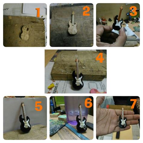 How To Make Miniature Electric Guitar Handcrafted Simple House Hold Tools Used Simple