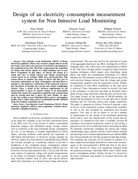 Pdf Design Of An Electricity Consumption Measurement System For Non Intrusive Load Monitoring
