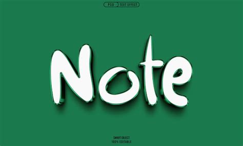 Premium Psd Free Psd Note Text Style Effect