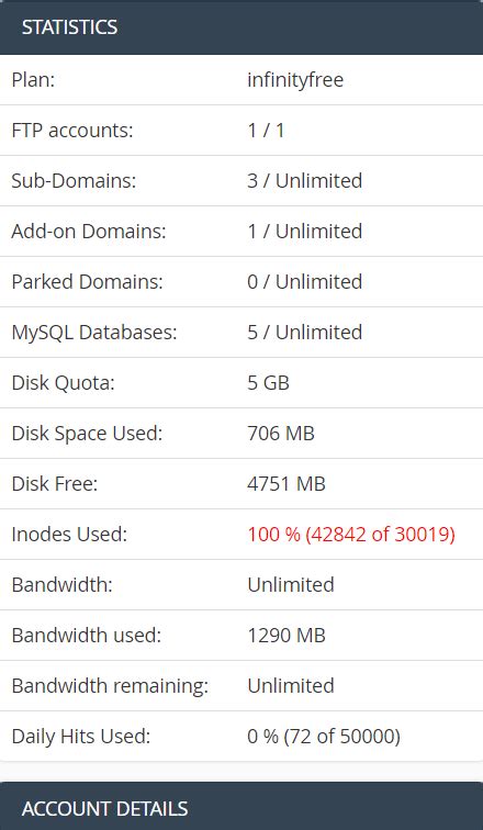 Ftp Quota Exceed Hosting Support Infinityfree Forum