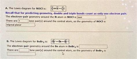 Nocl Electron Geometry And Molecular Geometry