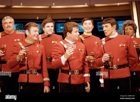 File Members Of The Star Trek Crew From Left James Doohan