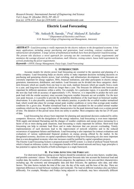 Load Forecasting Ppt