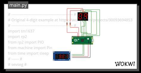 Micropython Pio 7segment 2 Digit Test Wokwi Esp32 Stm32 Arduino