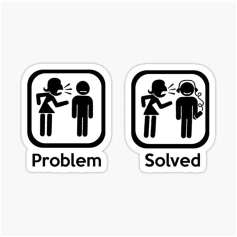 Problem Solved Sticker By Gemzi Ox Redbubble