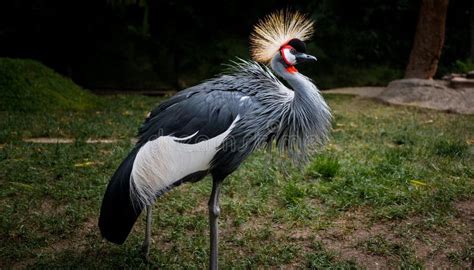 Beautiful Crown Crane The Crown Crane Is Known As The King Of Cranes Stock Illustration