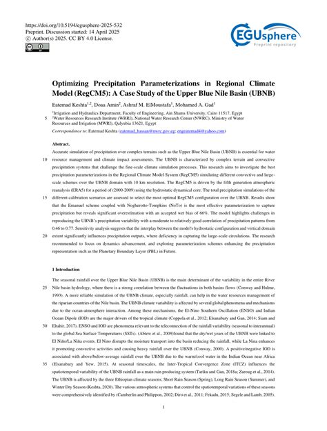 Pdf Optimizing Precipitation Parameterizations In Regional Climate