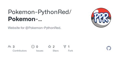 GitHub Pokemon PythonRed Pokemon PythonRed Github Io Website For Pokemon PythonRed