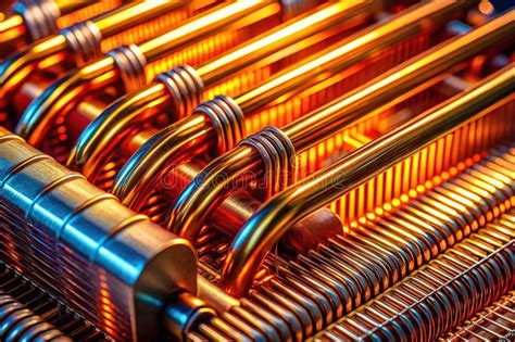 Detailed Closeup Of An Electric Radiator Heating Element Examining