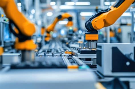 Industrial Robotic Arm Assembly Line Photo Premium Ai Generated Image