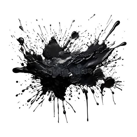 A Splash Of Black Fluid Vector Illustration Stock Vector