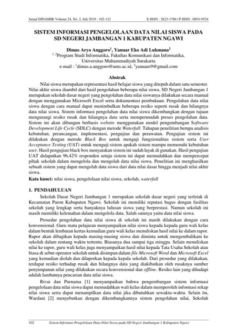 Jurnal Sistem Informasi Pengolahan Nilai Siswa Berbasis Web Rumus Soal