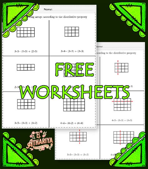 Distributive Property Of Multiplication Using Arrays