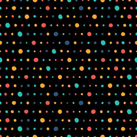 Premium Vector Black Seamless Pattern With Colorful Dots