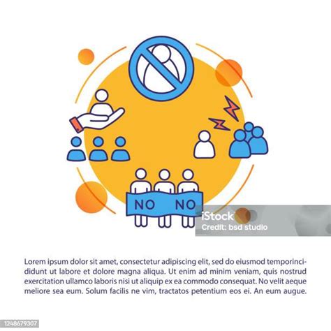 텍스트가 있는 성차별 개념 아이콘입니다 직업 성차별 인권 침해 Ppt 페이지 벡터 템플릿 브로셔 잡지 선형 일러스트가 있는 소책자 디자인 요소 0명에 대한 스톡 벡터 아트