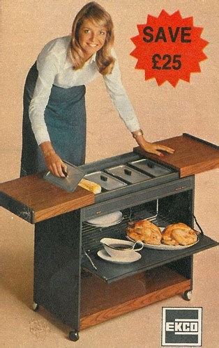 Vintage 1970s Ekco Hostess Royal Electrically Heated Food Trolley Ho