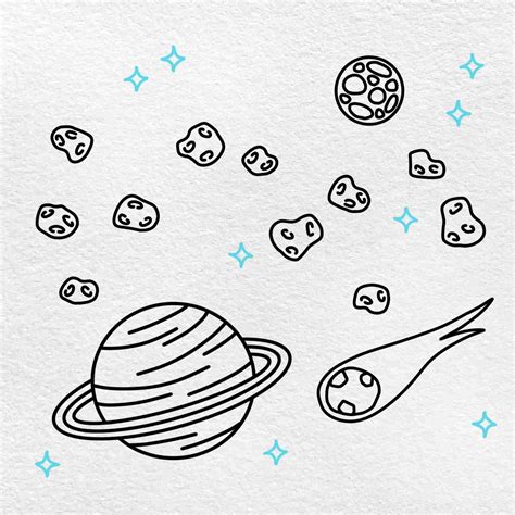 Space Step By Step Drawing