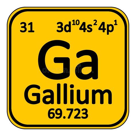 Periodic Table Element Gallium Icon Stock Illustration Illustration Of Graphic Nature