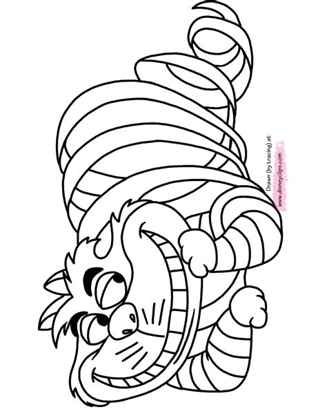 Alice In Wonderland Cheshire Cat Coloring Pages