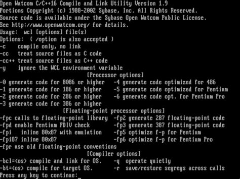 From Turboc To Open Watcom A Tale Of Two C Compilers And Their Interfaces We Love Open Source