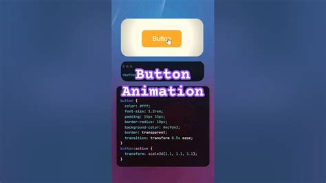 Button Click Animation In Html And Css Html Css Frontend Frontenddeveloper Youtube