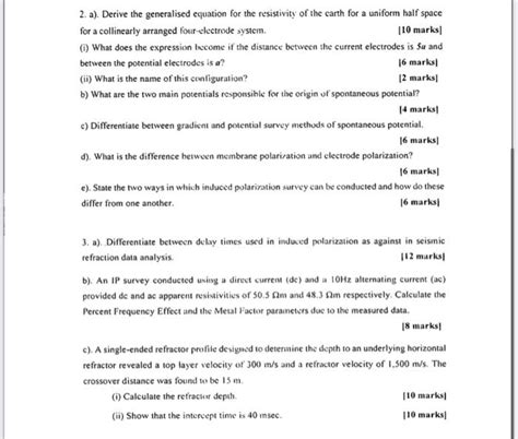 Solved 2 A Derive The Generalised Equation For The