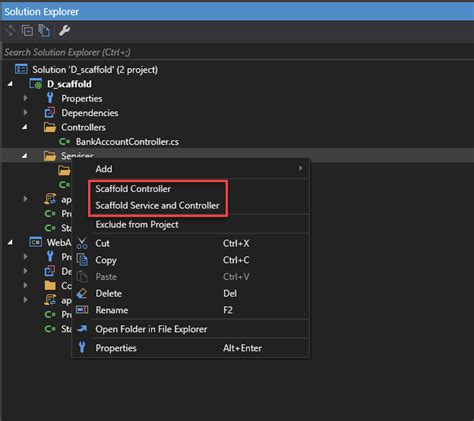 Scaffolding Services And Controllers