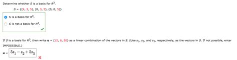 Solved Determine Whether S Is A Basis For R3 S 4 3 5 Chegg Com