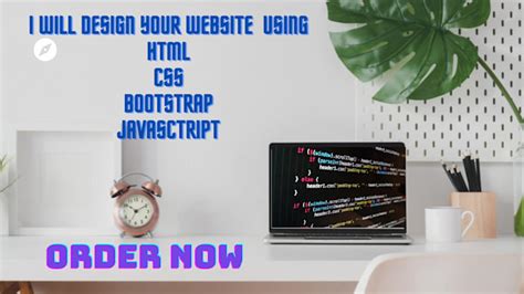 Design Your Website Using Html Css Bootstrap Javascript By Faisal