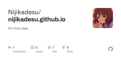 GitHub Nijikadesu Nijikadesu Github Io My Blog Page