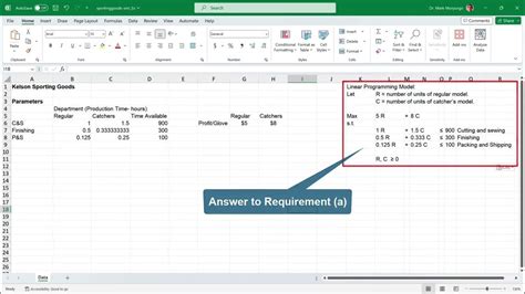 Using Solver In Excel For Product Mix Decisions Youtube