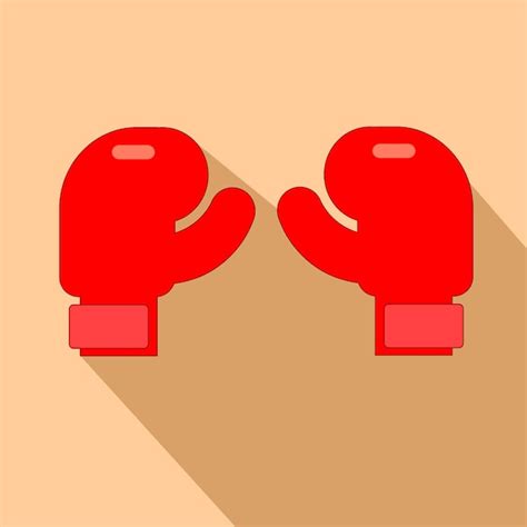 복숭아 배경에 빨간 권투 장갑입니다 프리미엄 벡터