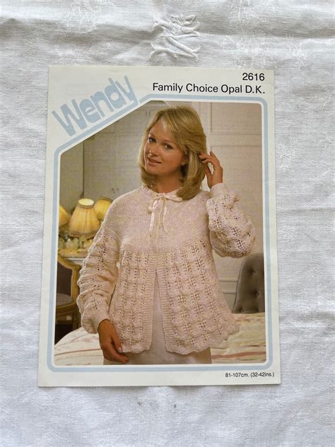 Vintage 1990s Bed Jacket Wendy Knitting Pattern Dk For Etsy