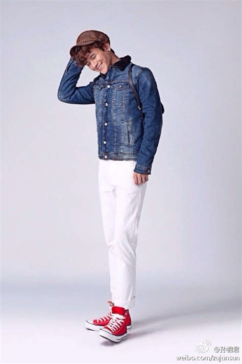 Pin By Danielle Boeckelman On Sun Zu Jun Kris Denim Jacket White Jeans Jackets