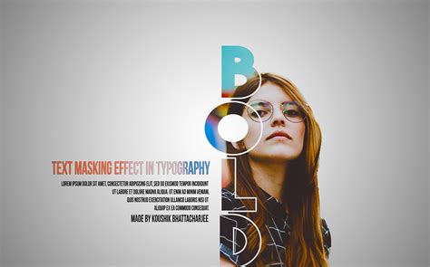 Text Masking Effect Typography On Behance