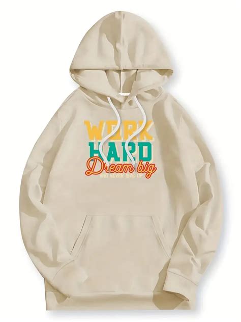 Work Hard Dream Big Print Hoodies Men Graphic Hoodie Comfy Temu Norway