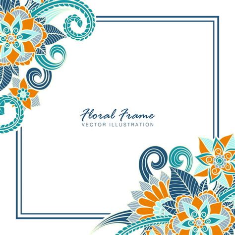 화려한 꽃과 꽃 프레임입니다 Eps Uidownload